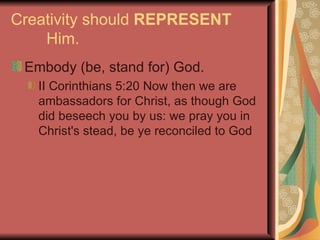 Creativity In Christian Education | PPT