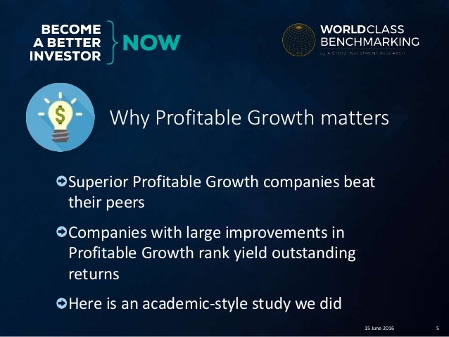 Profitable Growth is What Matters