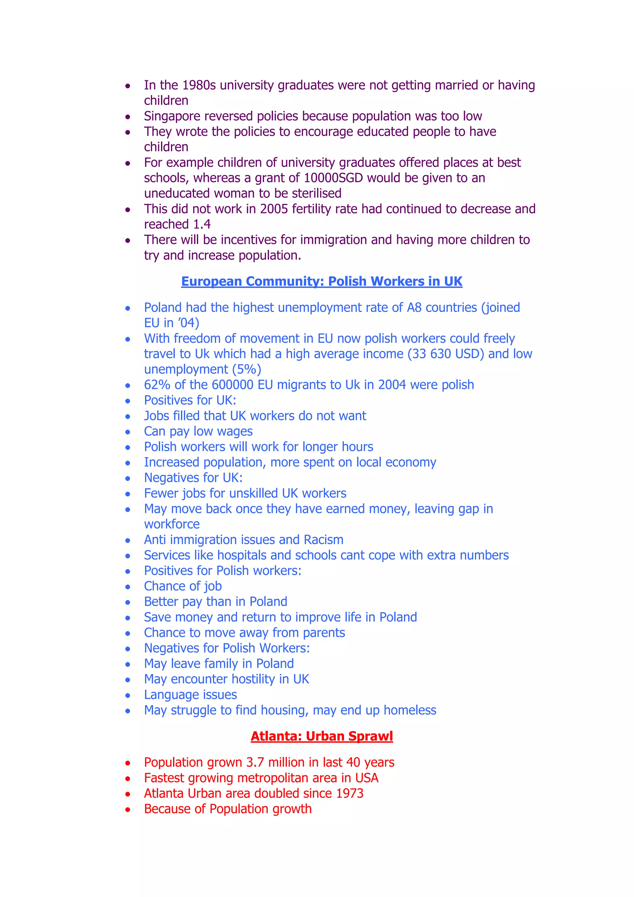 Geography Case Studies | DOCX