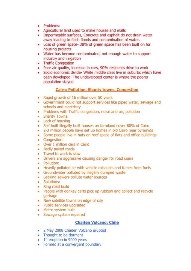 Geography Case Studies | PDF