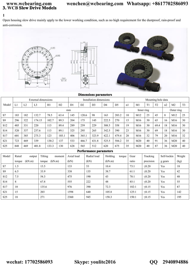 Wcb slewing bearing catalog | PDF | Physics | Science