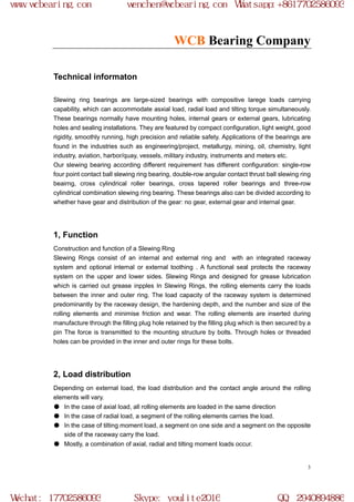 WCB small type of slewing bearing heavy load | PDF