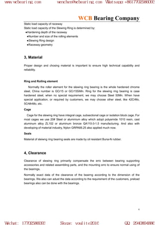 WCB small type of slewing bearing heavy load | PDF