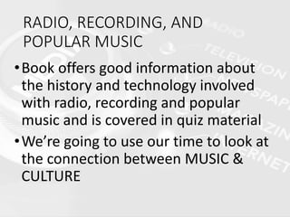 WCC-LUTHER COMM 101 Chapter 7-Music and Culture+Reflective Project #3 ...