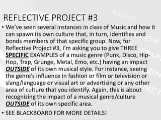 WCC-LUTHER COMM 101 Chapter 7-Music and Culture+Reflective Project #3 ...