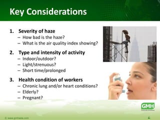 Planning For The Haze by Jeremy Wong, , Senior Vice President of GMH ...