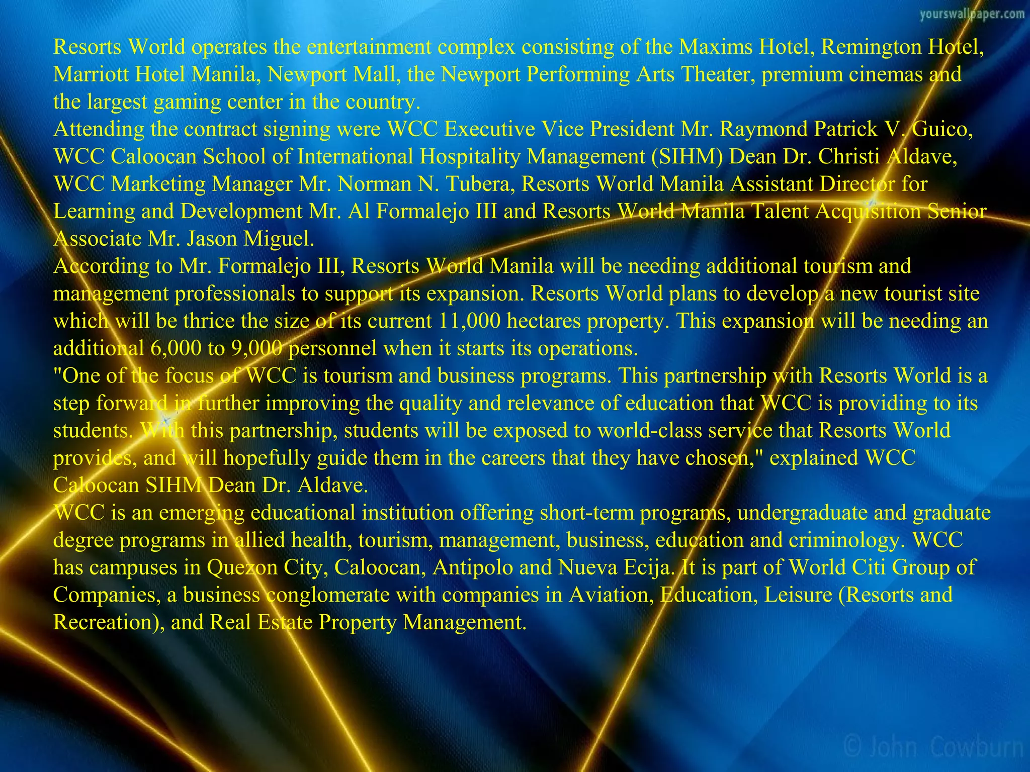 Wcc presentation | PPT