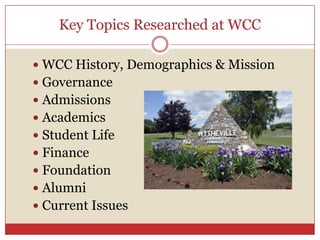 Wcc presentation final | PPTX