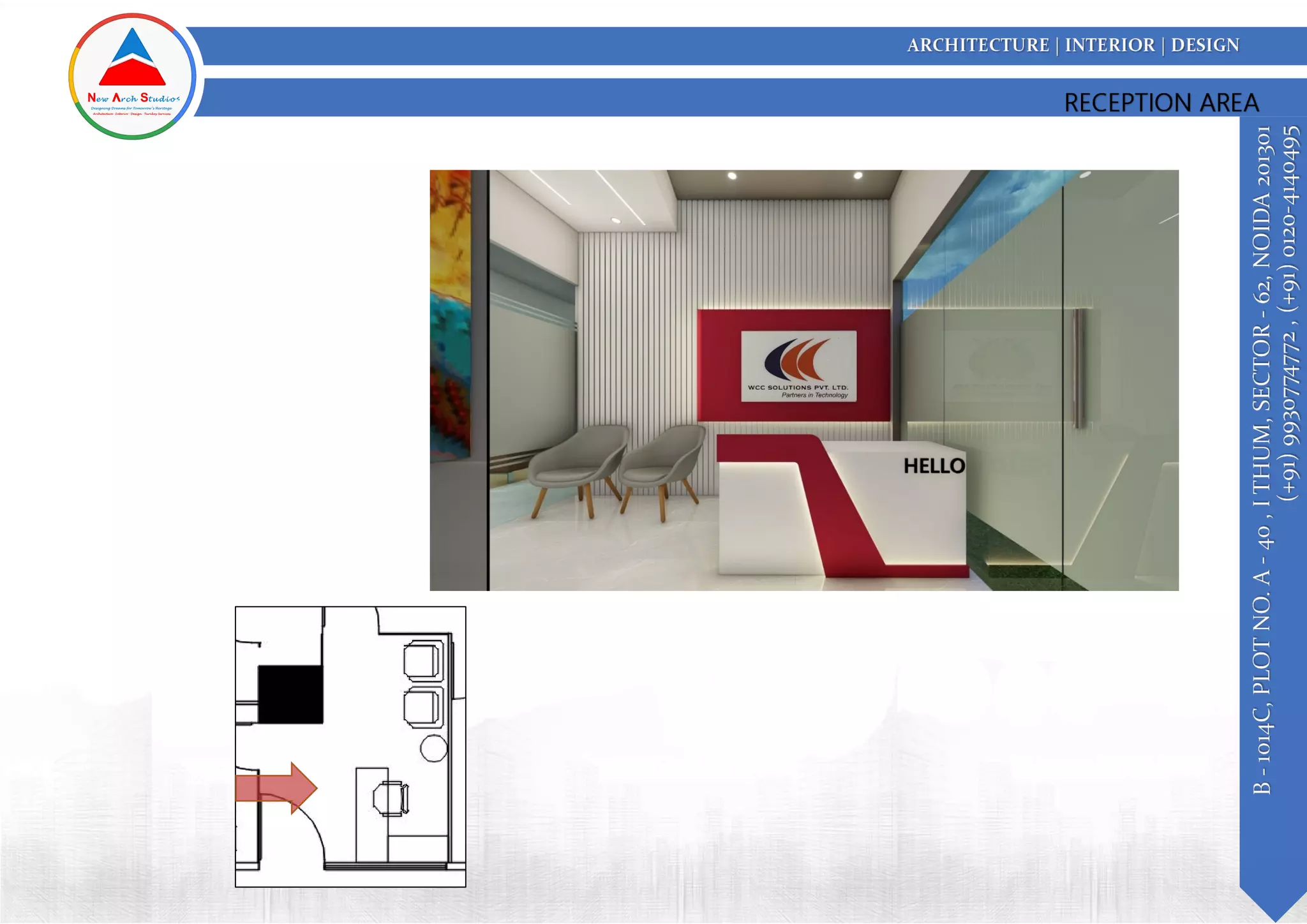 corporate office interior done by New Arch Studios Neha Chopra | PPT