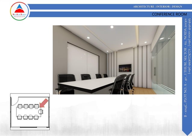 corporate office interior done by New Arch Studios Neha Chopra | PDF