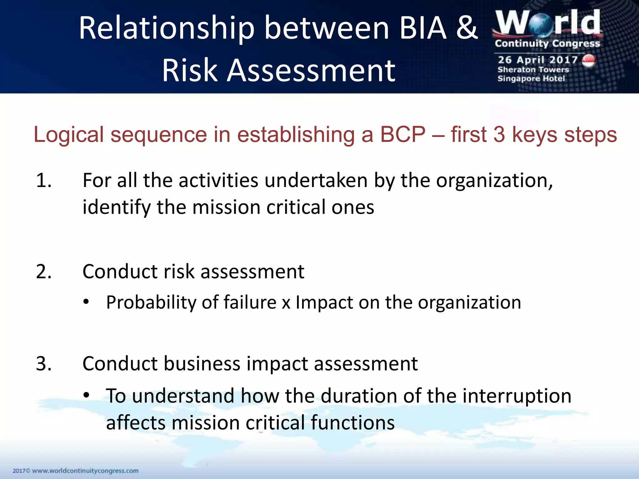 Experience Sharing - Risk Management, Crisis Management & BCM In An ...
