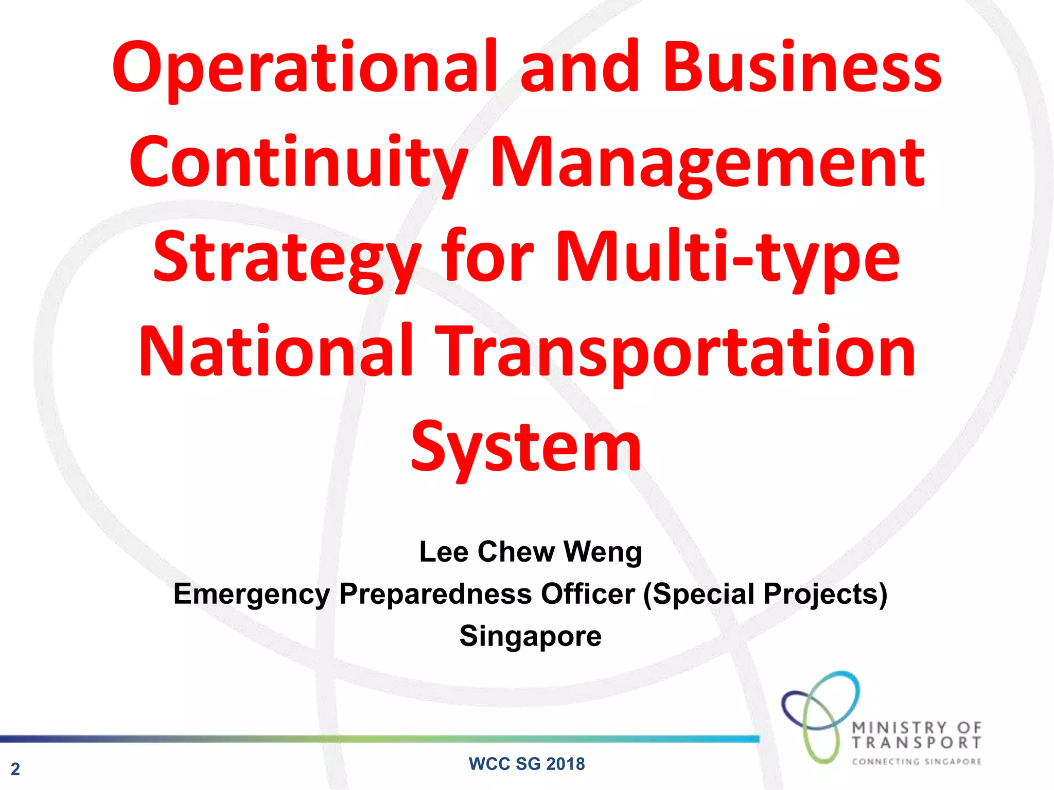 Operational and Business Continuity Management Strategy for Multi-type ...