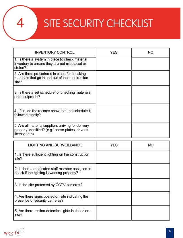 Construction Site Security: The Ultimate Checklist | PDF