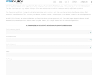 Web Church Connect Web Design Contact Form | PDF