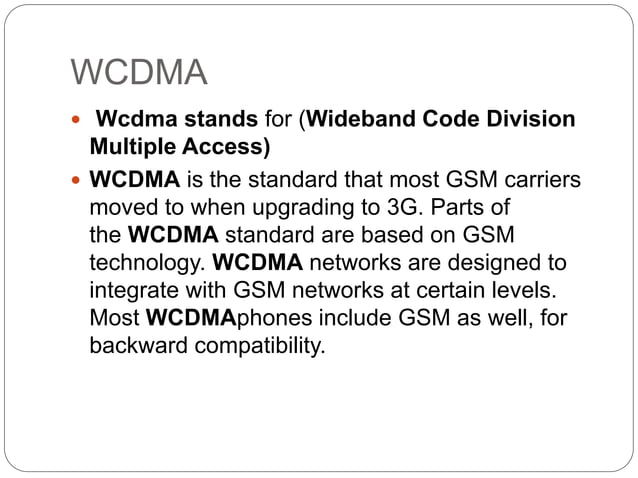Wcdma | PPT