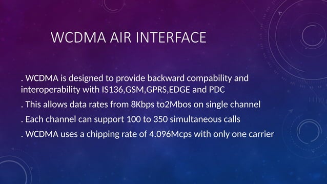 Wide band code divided multiple accesswcdma.pptx