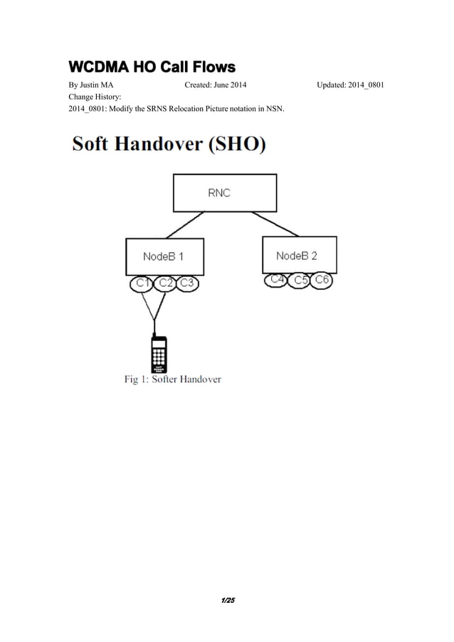 UMTS/WCDMA Call Flows for Handovers | PDF