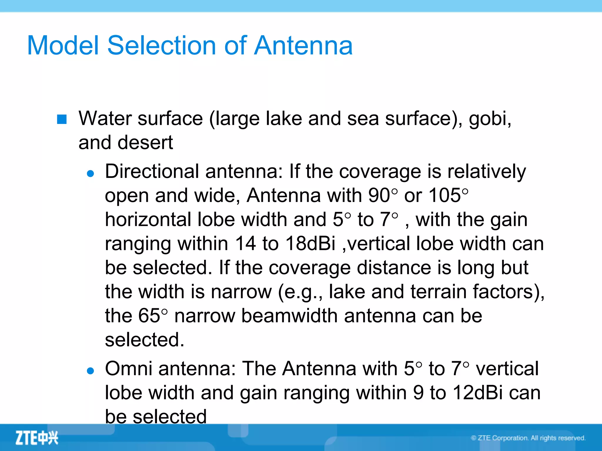 Wcdma p&o-c-en-antenna model selection-4-60 | PPT