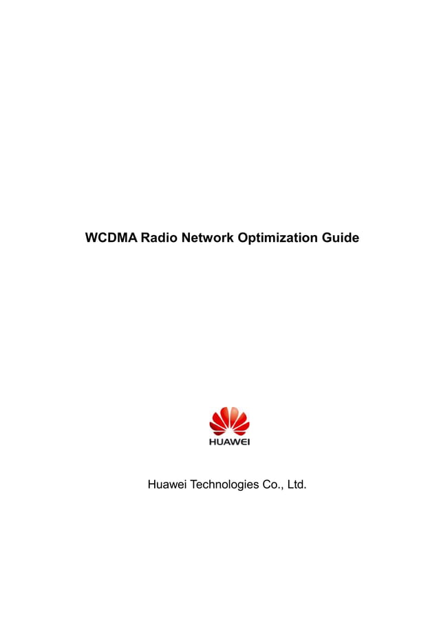 Wcdma radio-network-optimization-guide | PDF | Computer Software and Applications | Computing