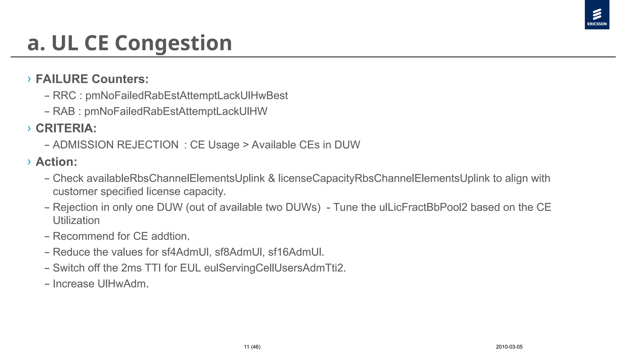 wcdma_Congestion_Analysis part of optimization | PPT