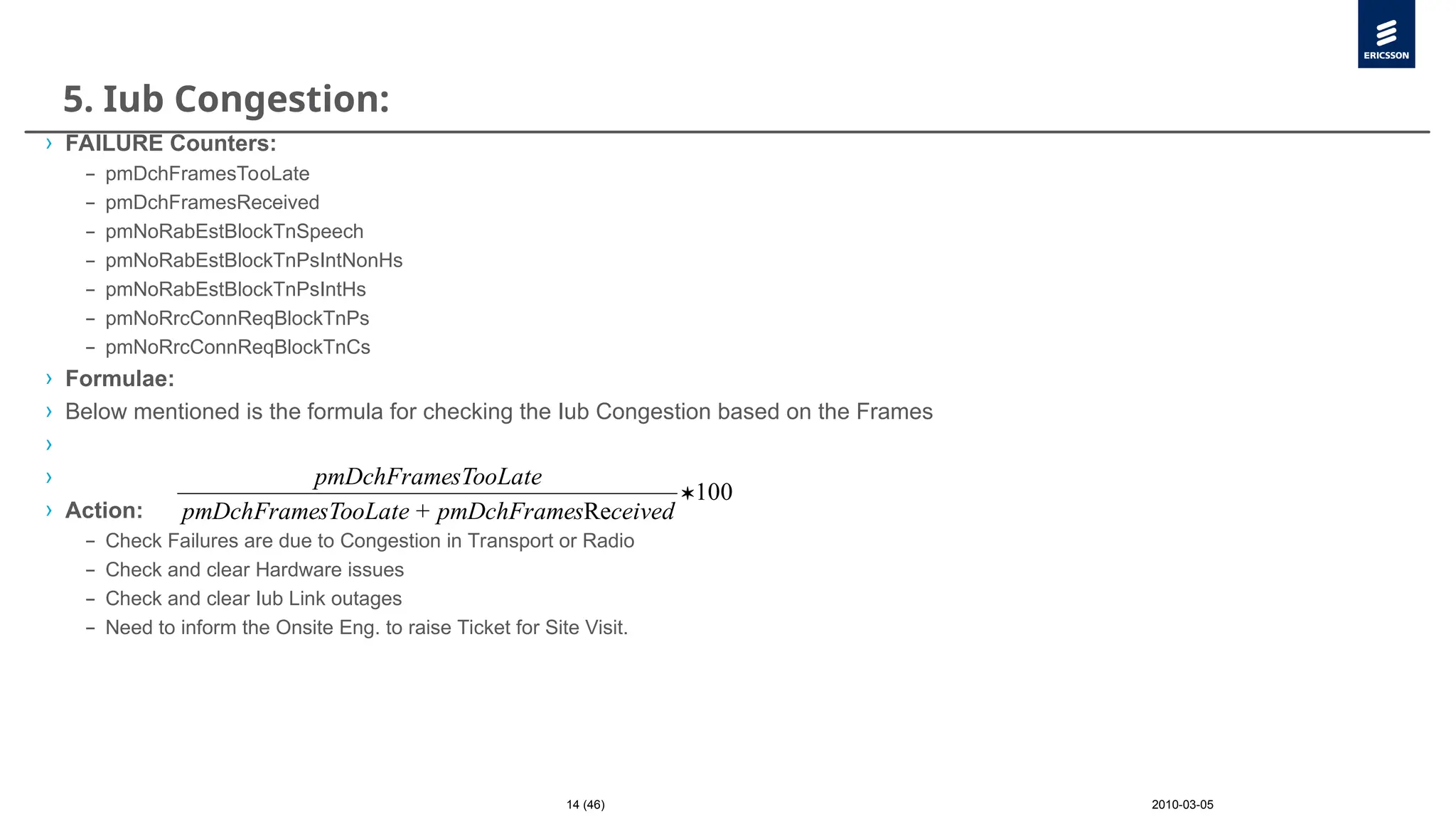 wcdma_Congestion_Analysis part of optimization | PPT | Computer Networking | Computing