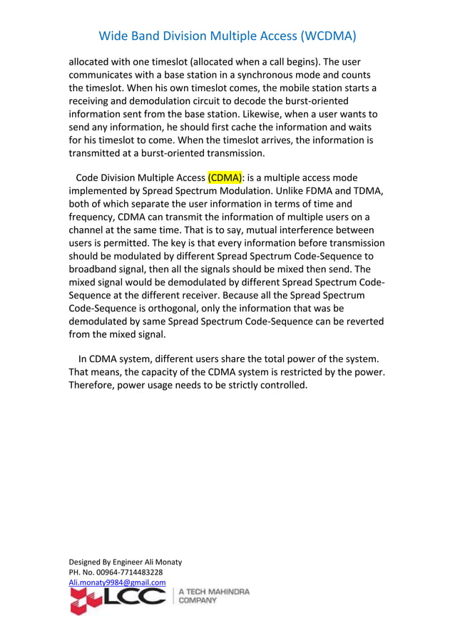 WCDMA Principles | PDF