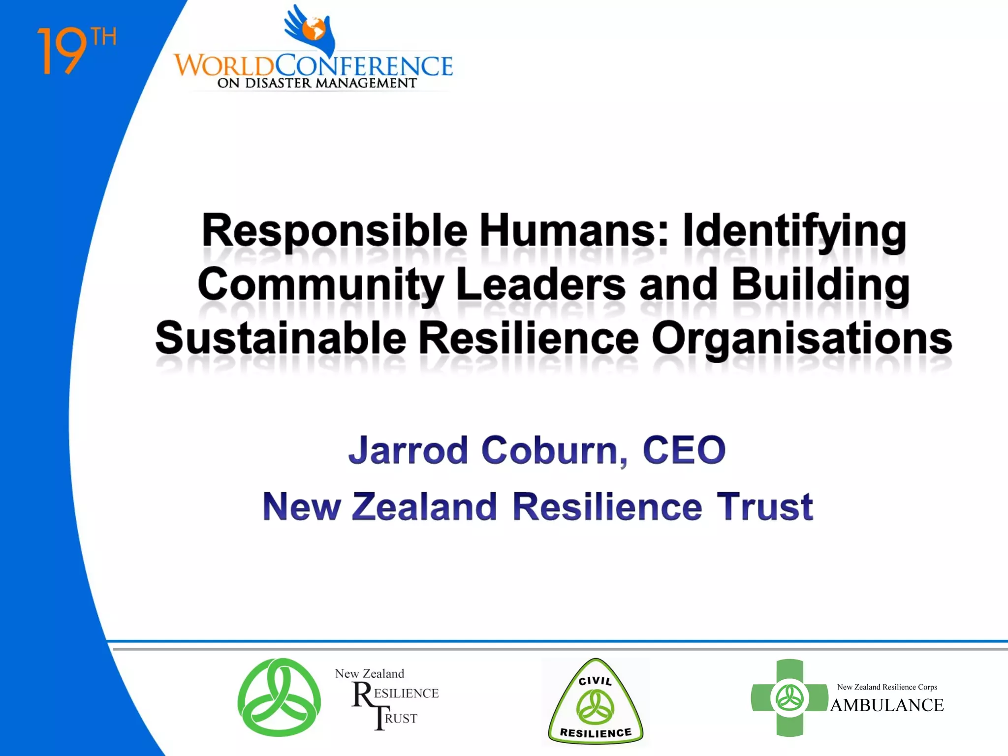 Responsible Humans: Identifying Community Leadership | PPT