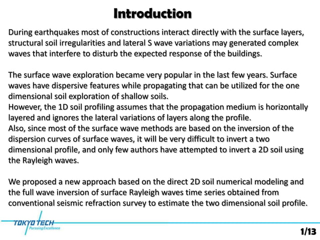 Determination of 2D shallow S wave velocity profile using waveform inversion of P-SV refraction ...