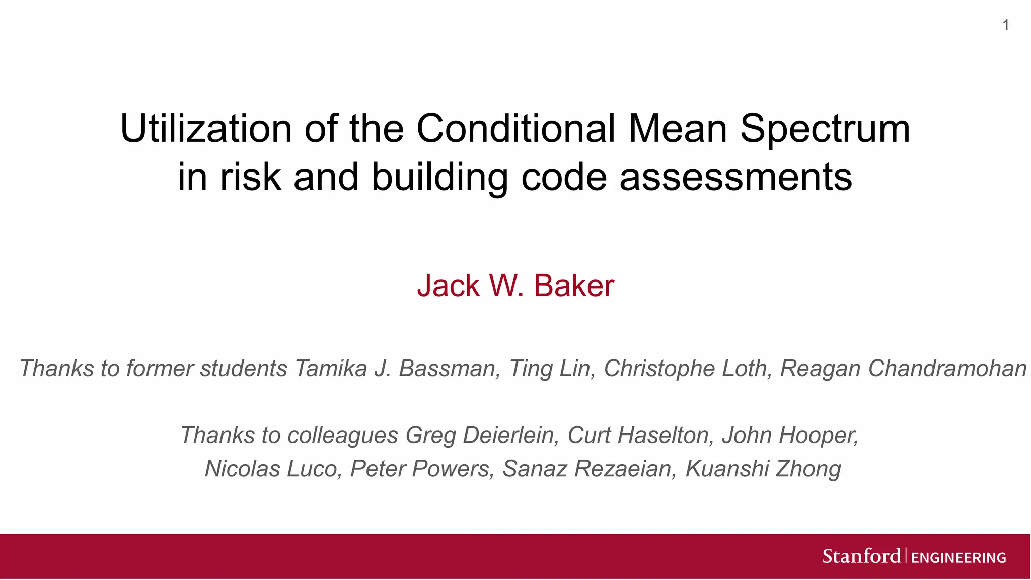 Utilization of the Conditional Mean Spectrum in risk and building code assessments | PDF ...