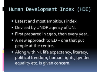 Indicators of Development | PPTX