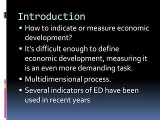 Indicators of Development | PPTX