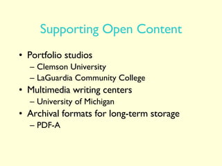 Openess and Portfolio Technology | PPT