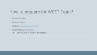 WCET Presentation | PPTX