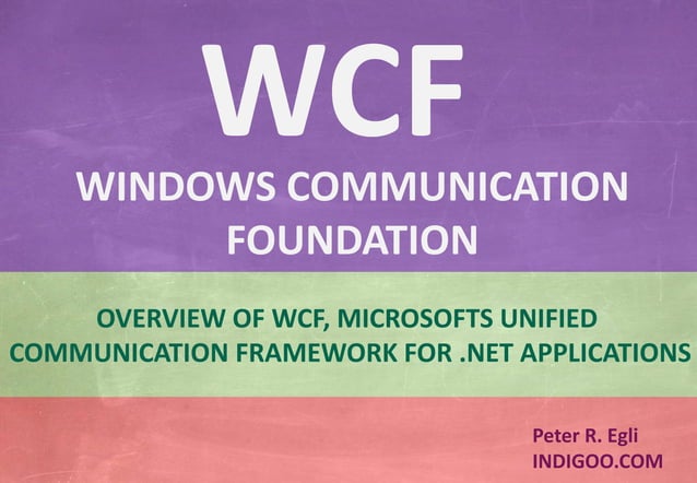 Windows Communication Foundation (WCF) | PPT