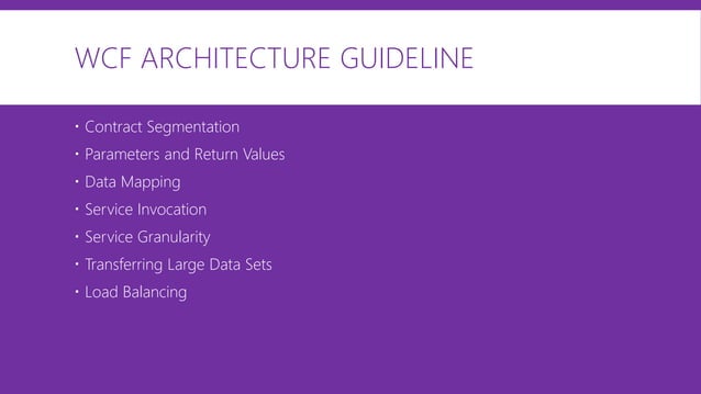 Wcf best practice | PPTX