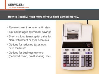 Wendell Charles Financial Planning Overview | PDF