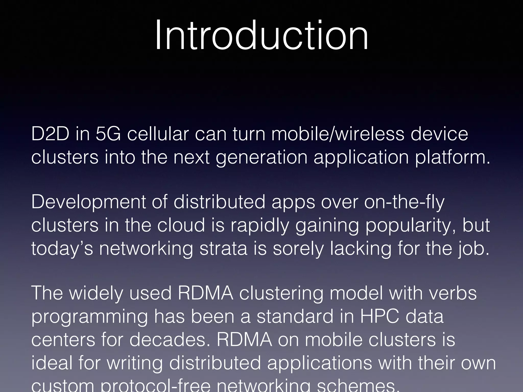 5G Cellular D2D RDMA Clusters | PPTX