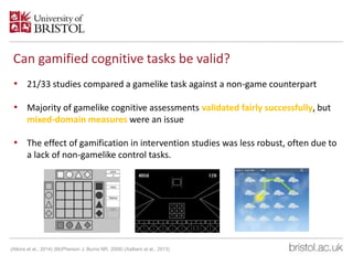 Gamification of cognitive assessment and cognitive training: A ...