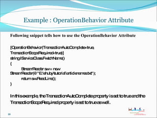 Wcf Transaction Handling | PPS