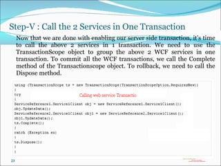 Wcf Transaction Handling | PPS