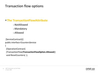 WCF Transactions | PPTX