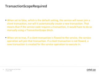 WCF Transactions | PPTX