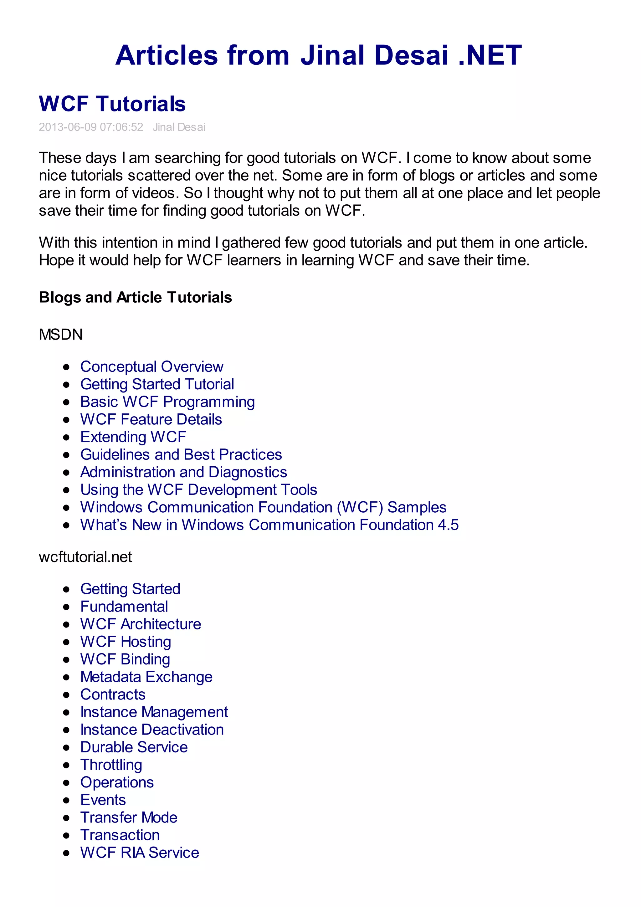 Wcf tutorials | PDF Wcf tutorials | PDF