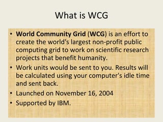 World Community Grid | PPT