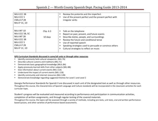 Wchs spanish 2 pacing guide 2013 | PPT