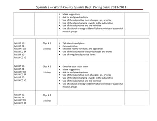 Wchs spanish 2 pacing guide 2013 | PPT