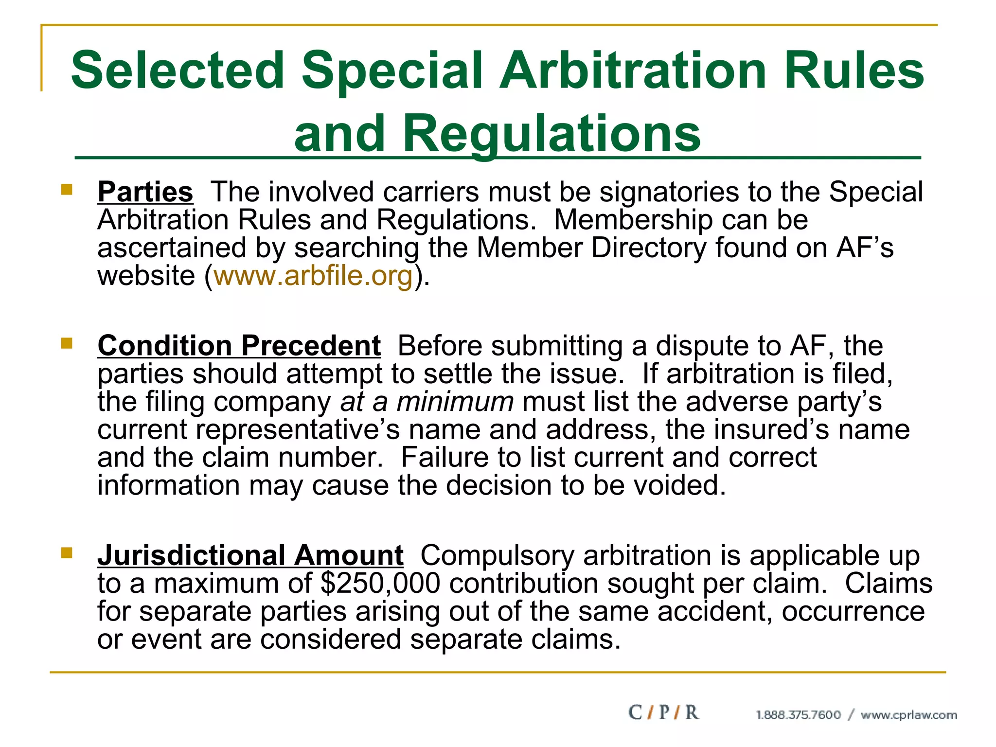 Wc intercompany arbitration | PPT