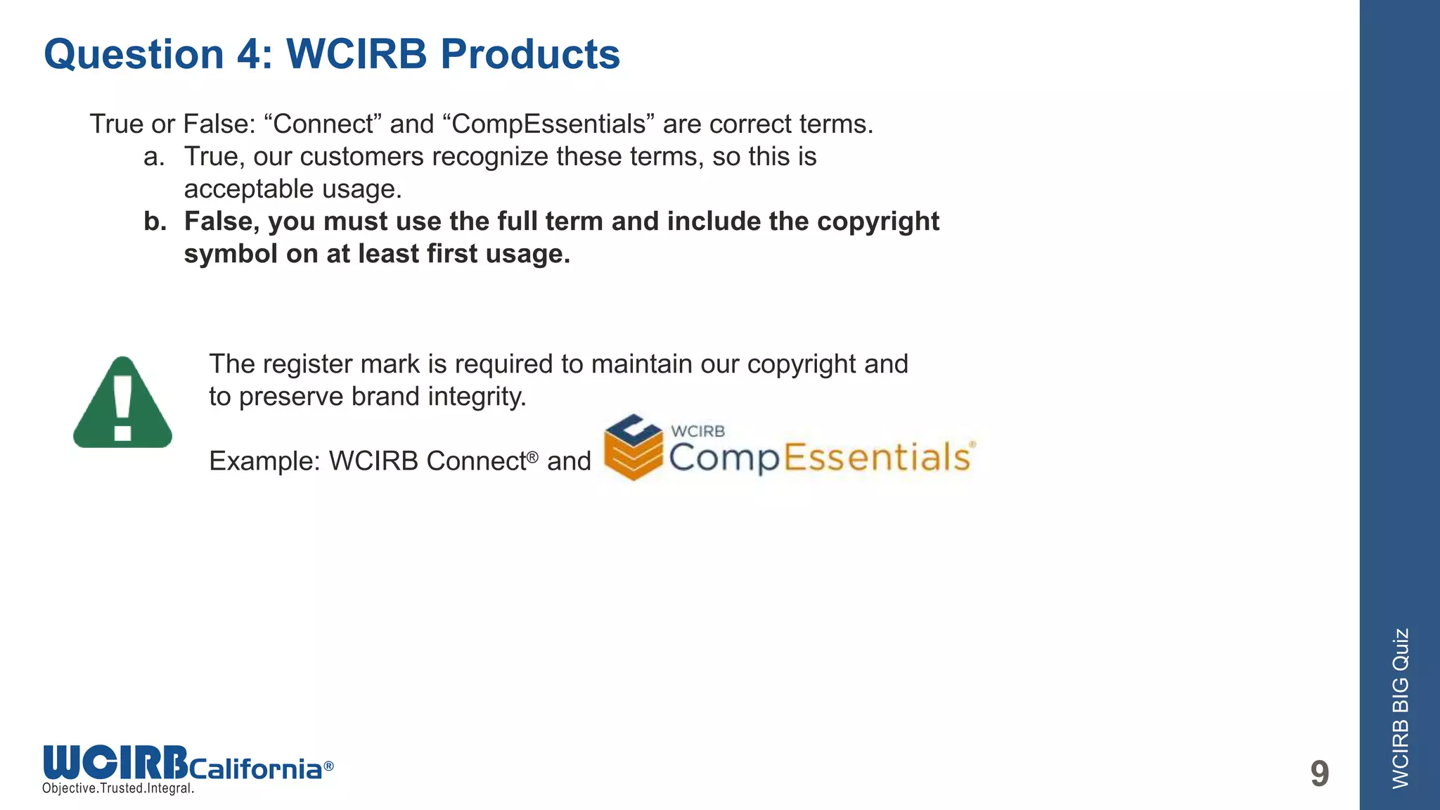 Wcirb brand guide-quiz-april21 | PPT
