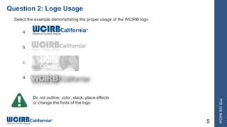 Wcirb brand guide-quiz-april21 | PPT