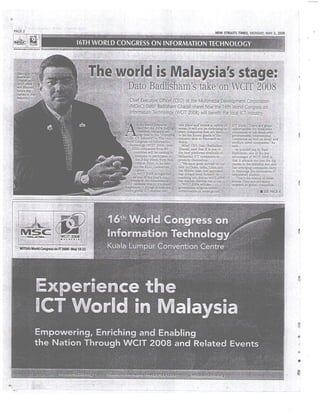 WCIT 2008 in news prints | PDF